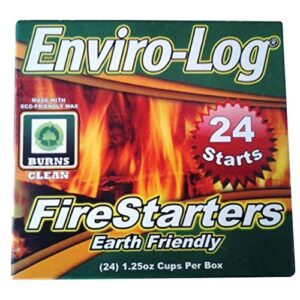 fleming sales 10008 sales enviro log fire starter - 24 count, brown