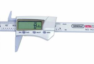 General Tools 1433 Fraction Plus Digital Fractional Caliper, Carbon Fiber, 3-Inch