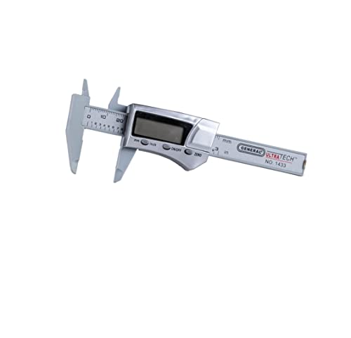 General Tools 1433 Fraction Plus Digital Fractional Caliper, Carbon Fiber, 3-Inch