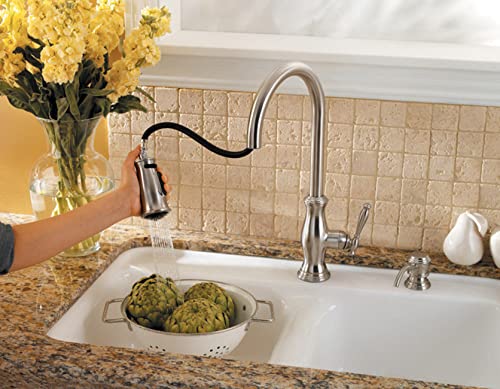 Pfister GT529-TMC GT529-TMC Hanover 1-Handle Pull-Down Kitchen Faucet with Soap Dispenser, Chrome