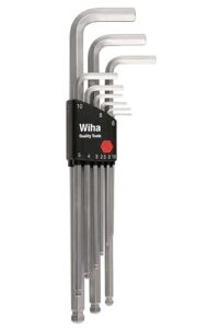 wiha 66994 9-piece metric ball end long hex l-key set