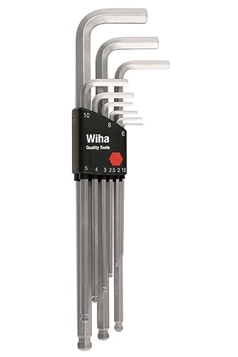 Wiha 66994 9-Piece Metric Ball End Long Hex L-Key Set