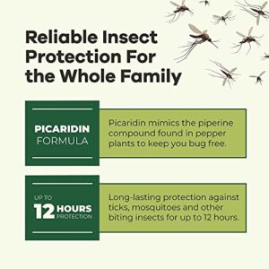 Natrapel 12-Hour Insect Repellent, 6 oz. Eco-Spray Picaridin Bug Spray – Family Insect Repellent for Mosquitoes, Ticks, & More, Black (0006-6878)