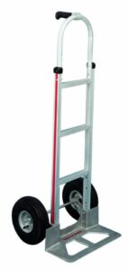 magline hmk117ua4 aluminum hand truck, straight loop handle, pneumatic wheels, 500lbs capacity