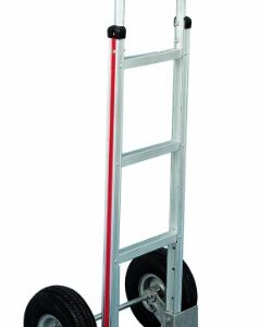 Magline HMK117UA4 Aluminum Hand Truck, Straight Loop Handle, Pneumatic Wheels, 500lbs Capacity