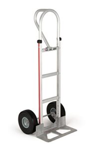 magliner hmk15auac aluminum hand truck, vertical loop handle, 18" x 7-1/2" aluminum diecast nose plate, 500 lb capacity