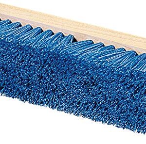 SPARTA Flo-Pac Deck Scrub Brush Floor Scrubber, Push Broom with Heavy Dutty Bristles for Outdoor Surfaces, 10 Inches, Blue, (Pack of 12)