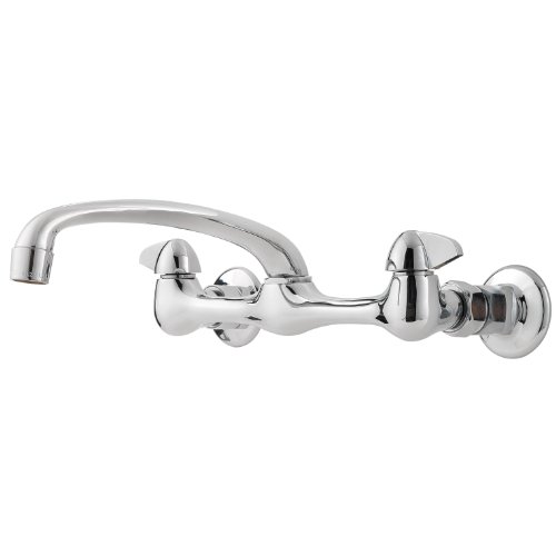 Pfister G1271000 Pfirst Series 2-Handle Wallmount Kitchen Faucet, Polished Chrome