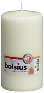 bolsius pillar candle regular, ivory 80 mm width