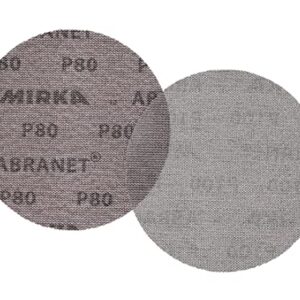 Mirka 9A-241-080 6-Inch 80 Grit Mesh Abrasive Dust Free Sanding Discs, Box of 50 Discs