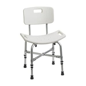 drive medical 12021kd-1 bariatric heavy duty bathroom bench with back, gray