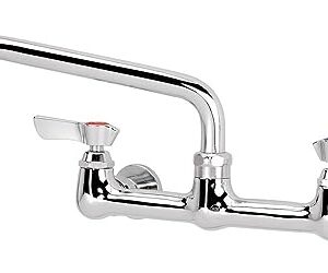 Krowne Silver Series 8" Center Wall Mount Faucet, 8" Spout