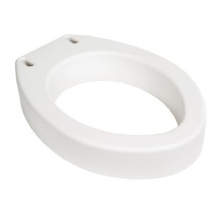 Essential Medical Supply Raised Elevated Toilet Seat Riser for an Elongated Toilet and Compatible with Toilet Seat, Elongated, 19 x 14 x 3.5