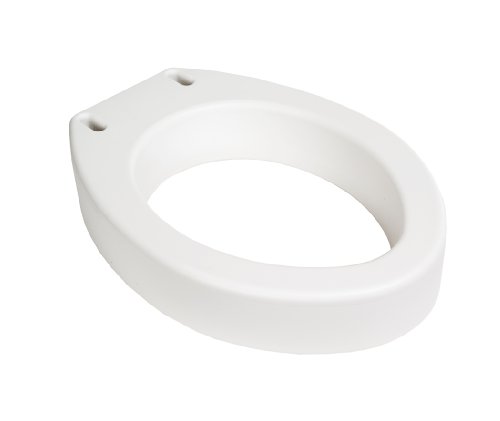 Essential Medical Supply Raised Elevated Toilet Seat Riser for an Elongated Toilet and Compatible with Toilet Seat, Elongated, 19 x 14 x 3.5