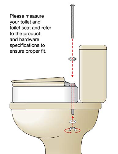 Essential Medical Supply Raised Elevated Toilet Seat Riser for an Elongated Toilet and Compatible with Toilet Seat, Elongated, 19 x 14 x 3.5