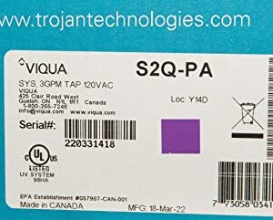 VIQUA S2Q-PA Home Stainless Steel Ultraviolet Water System - 5GPM 22W