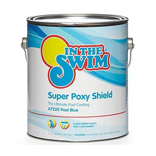 In The Swim 1 Gallon White Super Poxy Shield - Epoxy-Base, High Gloss, Swimming Pool Paint - Long Lasting Stain Resistant