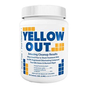 yellow out swimming pool chlorine shock enhancing treatment - 2 lbs.