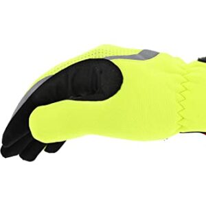 Mechanix Wear: Hi-Viz FastFit Work Gloves with Secure Fit Elastic Cuff, Reflective and High Visibility, Touchscreen Capable, Safety Gloves for Men, Multi-Purpose Use (Fluorescent Yellow, Medium)