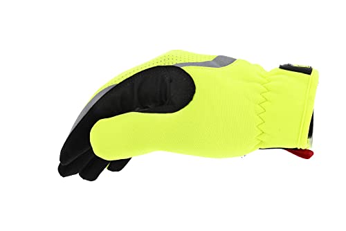 Mechanix Wear: Hi-Viz FastFit Work Gloves with Secure Fit Elastic Cuff, Reflective and High Visibility, Touchscreen Capable, Safety Gloves for Men, Multi-Purpose Use (Fluorescent Yellow, Medium)