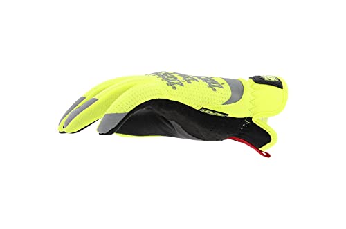 Mechanix Wear: Hi-Viz FastFit Work Gloves with Secure Fit Elastic Cuff, Reflective and High Visibility, Touchscreen Capable, Safety Gloves for Men, Multi-Purpose Use (Fluorescent Yellow, Medium)