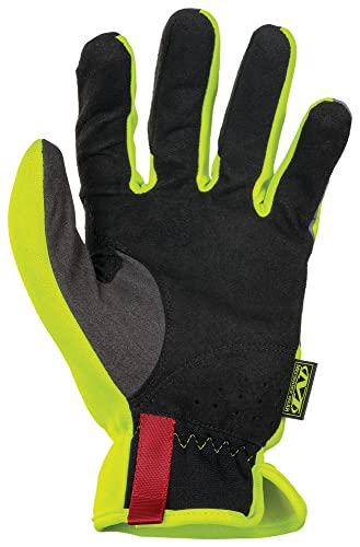 Mechanix Wear: Hi-Viz FastFit Work Gloves with Secure Fit Elastic Cuff, Reflective and High Visibility, Touchscreen Capable, Safety Gloves for Men, Multi-Purpose Use (Fluorescent Yellow, Medium)