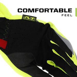 Mechanix Wear: Hi-Viz FastFit Work Gloves with Secure Fit Elastic Cuff, Reflective and High Visibility, Touchscreen Capable, Safety Gloves for Men, Multi-Purpose Use (Fluorescent Yellow, Medium)