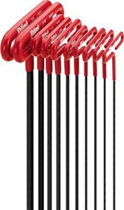 eklind 53910 cushion grip hex t-key allen wrench - 10pc set sae inch sizes 3/32-3/8 9in series