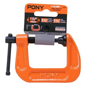 Pony Jorgensen 2615 1-1/2-Inch C-Clamp, Orange