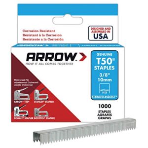 arrow fastener 506ss1 3/8" t50 stainless steel staples