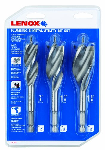 Lenox KITS 3 PC PLUMBER UTILITY BIT SET