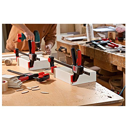 BESSEY EZS Series 6 in Trigger Style Clamp, EZS15-8 - 445 lb Clamping Force - Fast Acting One Hand Woodworking Clamps for Wood working, Carpentry, Home Improvement, DIY, Construction Projects