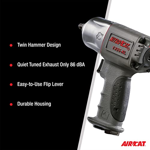 AirCat Pneumatic Tools 1355-XL: Nitrocat Composite Impact Wrench 700 ft-lbs - 3/8-Inch