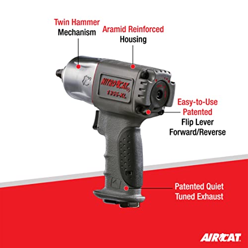 AirCat Pneumatic Tools 1355-XL: Nitrocat Composite Impact Wrench 700 ft-lbs - 3/8-Inch