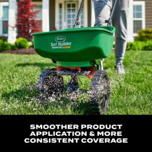 Scotts Turf Builder EdgeGuard Mini Broadcast Spreader - Holds Up to 5,000 sq. ft. of Lawn Product, Green