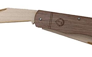 JJ’s Knife Kit Trapper Wooden Pocket Knife Making Kit | Perfect Beginner Knife Making Kit To Teach Knife Safety | Double Blade Style Toy Knife | Ages Seven And Up | Made In The USA