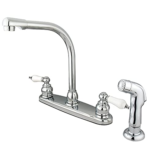 Kingston Brass KB711SP Victorian 8" Centerset Kitchen Faucet, Polished Chrome