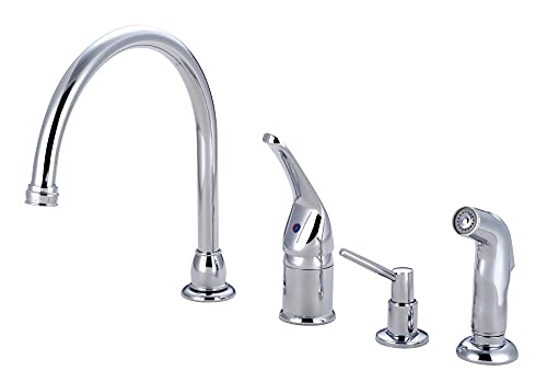 Kingston Brass KB821K1 Chatham Widespread Kitchen Faucet, 9" Spout Reach, Polished Chrome