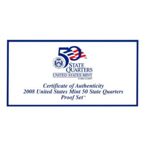 2008 S US Mint Quarters Proof Set OGP