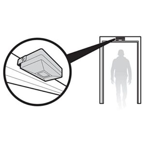 Compact Door Alarm with 16ft X 12ft Detection Area, 70dB Volume - 9V Battery Operated Alarm for Smaller Stores