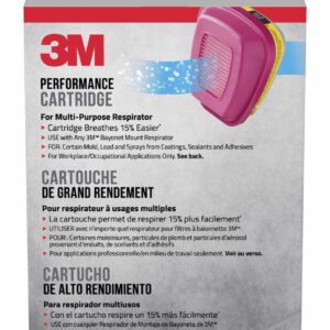 3M Replacement Cartridges for Multi-purpose Respirator, 60923H1-DC, 1-Pair