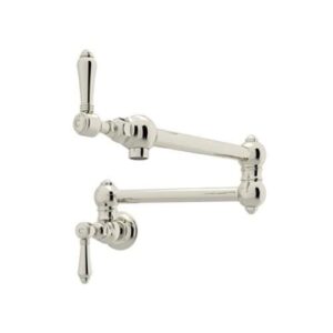 Rohl A1451LMPN-2 Pot FILLERS, 24.6-in L x 2.5-in W x 2.5-in H, Polished Nickel