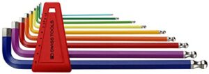 pb swiss tools pb 212lh-10 rb ballend hex set long rainbow