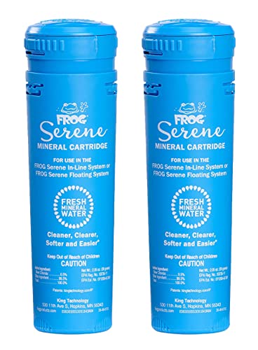 2 Frog Serene Mineral Replacement Cartridges for Hot Tubs for use only with Frog Serene in-Line and Floating Sanitizing Systems for Spas up to 600 gallons, Quick and Easy Hot Tub Sanitizer