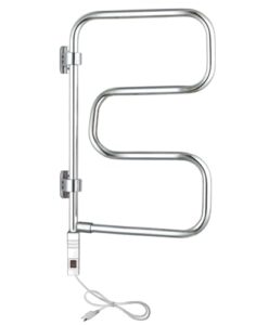 warmlyyours 4-bar elements towel warmer, plug-in, polished chrome