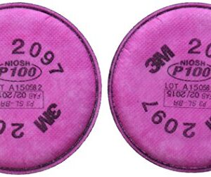 3M - 2097 P100 Particulate Filter For 5000, 6000, 6500, 7000 And FF-4 Pink