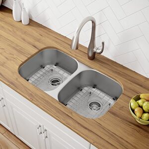 Kraus KBU22 32 inch Undermount 50/50 Double Bowl 16 gauge Stainless Steel Kitchen Sink