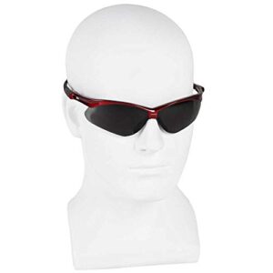 Jackson Safety V30 Nemesis Inferno Smoke Lens Safety Eyewear with Red Frame