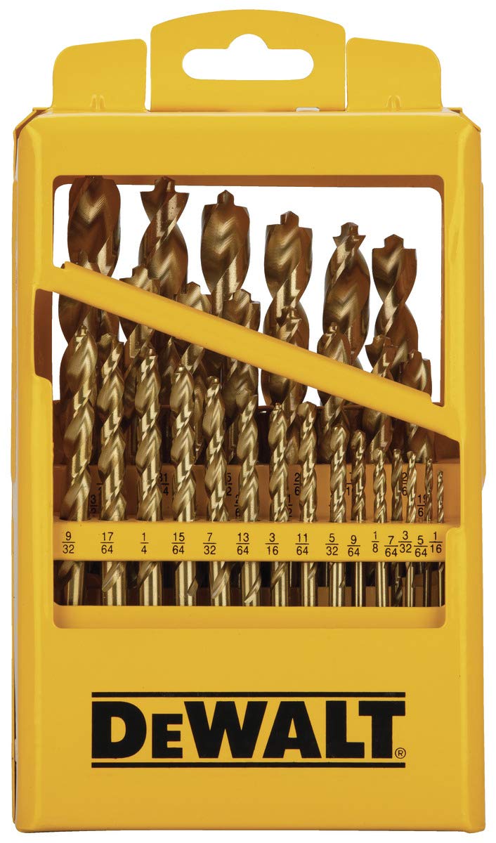 DEWALT Titanium Nitride Coated Drill Bit Set with Pilot Point, 29-Piece (DW1369)