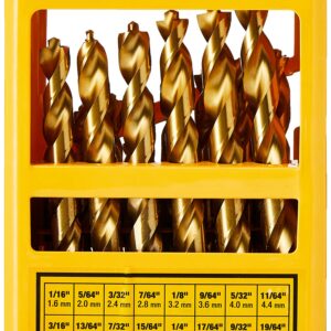 DEWALT Titanium Nitride Coated Drill Bit Set with Pilot Point, 29-Piece (DW1369)